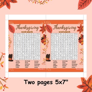 Thanksgiving Word Search Game, Word Find Thanksgiving, Printable Party ...