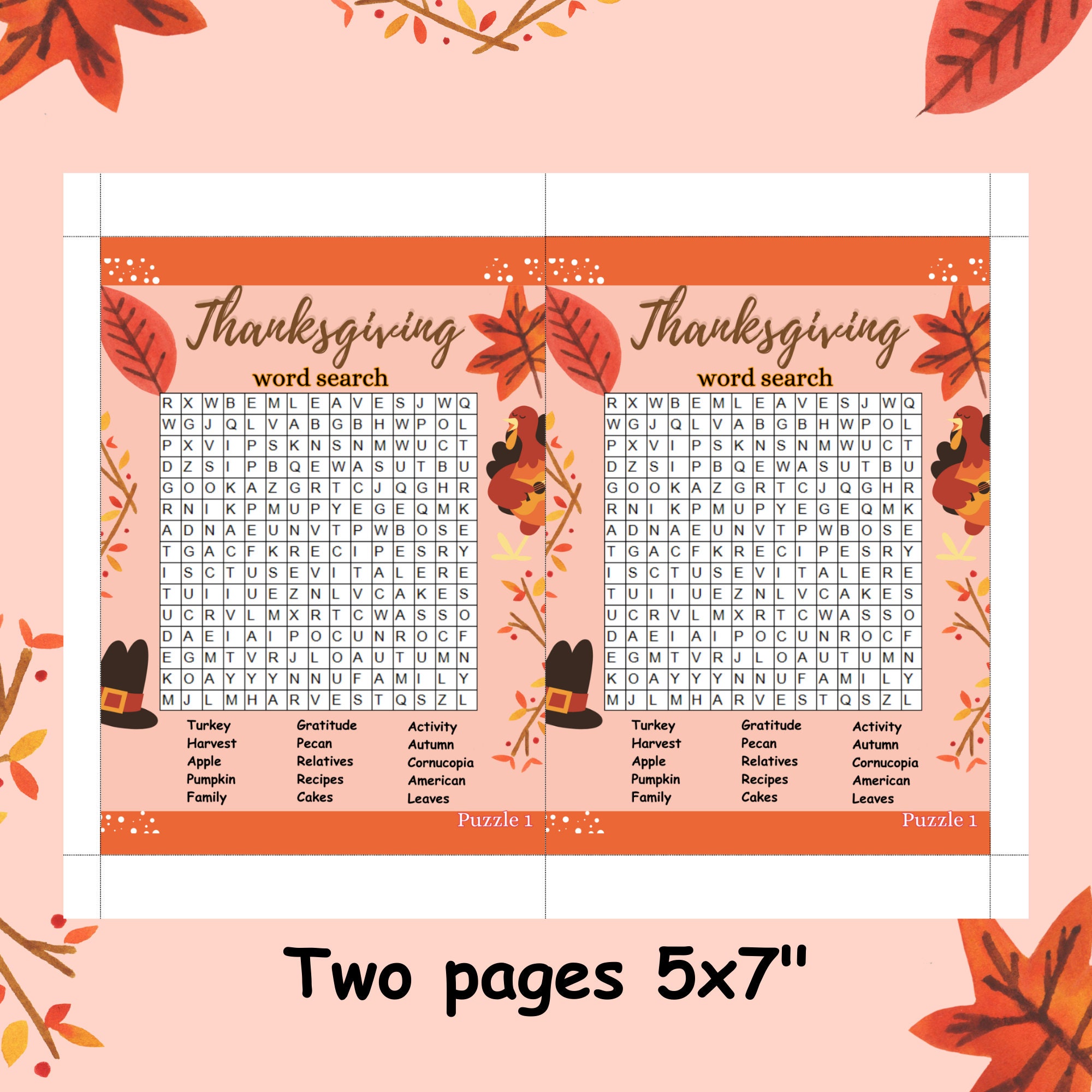Thanksgiving Word Search Game, Word Find Thanksgiving, Printable Party ...