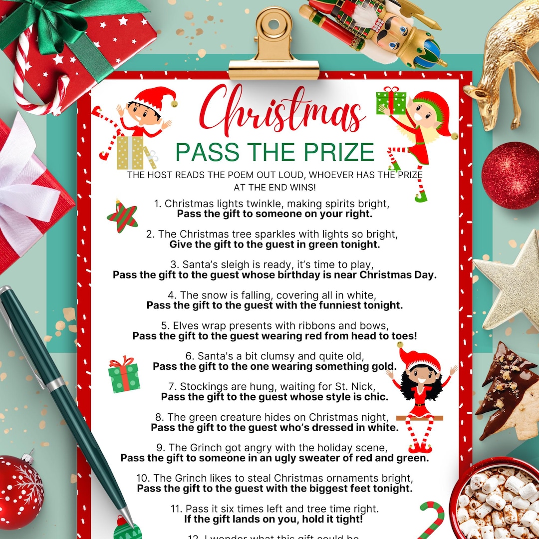 Pass the Gift Game, Christmas Gift Exchange Game, Christmas Games ...