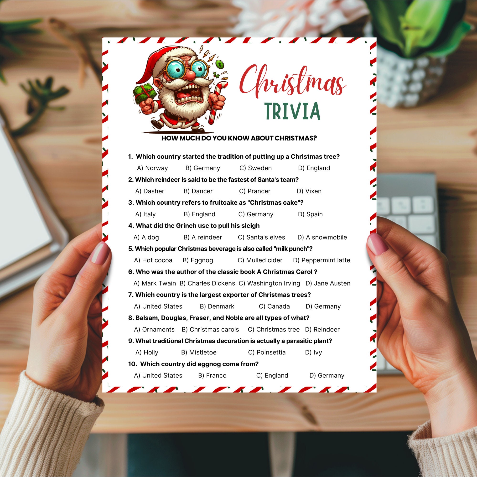 Christmas Trivia Questions & Answer, Office Christmas Games, Work ...