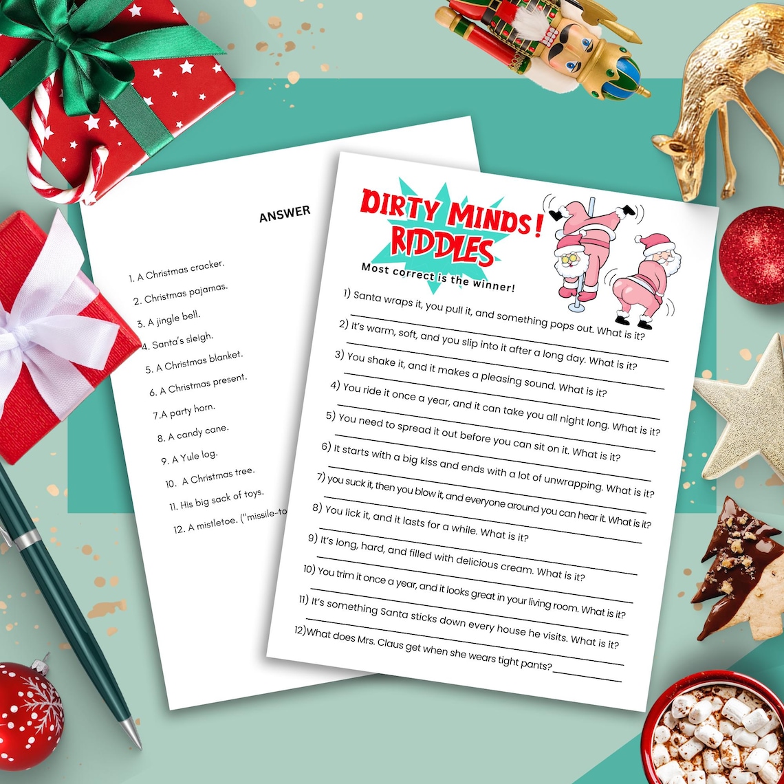 Christmas Trivia Games, Dirty Trivia Questions With Answers, Dirty ...