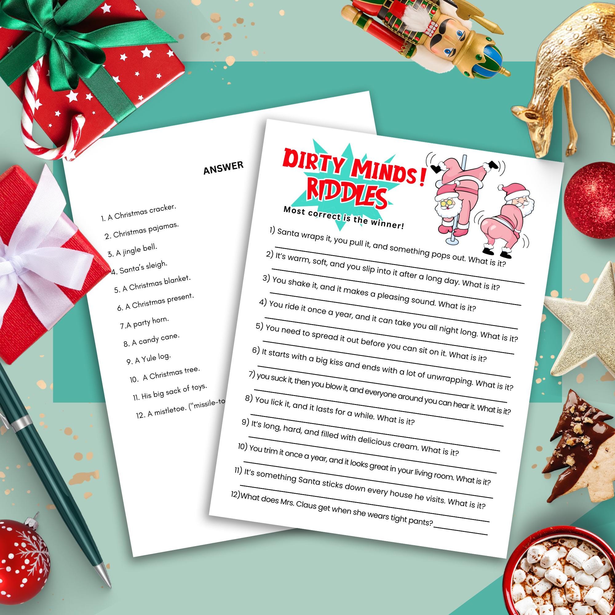 Christmas Trivia Games, Dirty Trivia Questions With Answers, Dirty ...