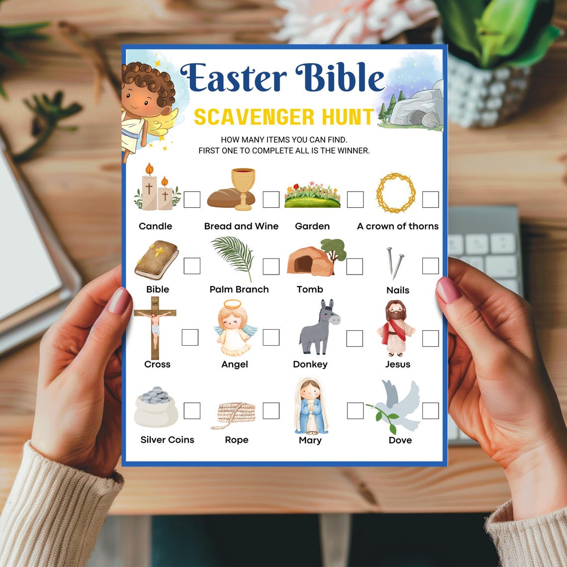 Easter Bible Scavenger Hunt, Printable Easter Game Kids, Indoor ...