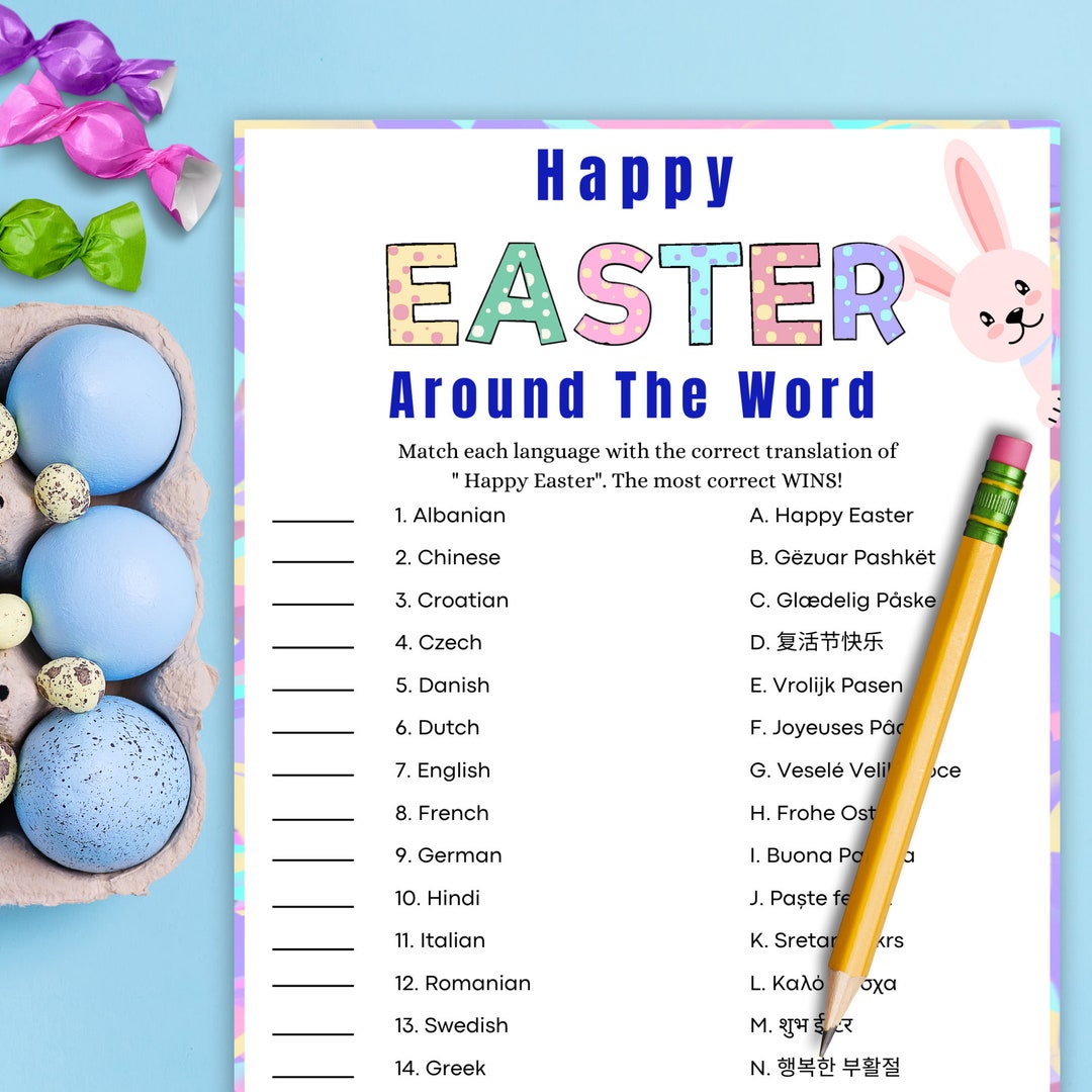 Easter Around the World Game, Easter Games Adults & Kids, Easter Trivia ...