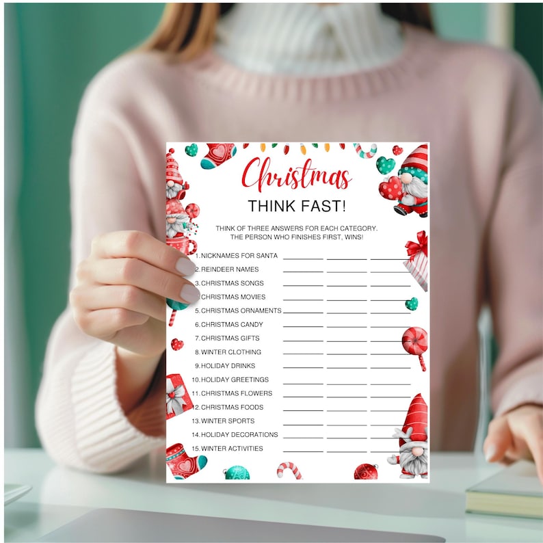 Think Fast Christmas Game, Christmas Trivia, Christmas Games Groups ...