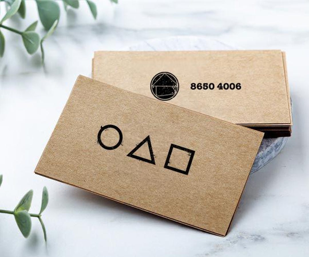 Squid Games Card, Squid Game Invitation Card, Squidgame Enrollment Card ...