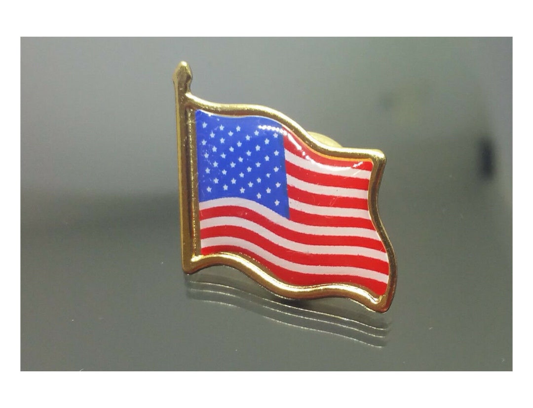 US Flag American Flag Pin United States USA Tie Badge Pin - USA Flag ...