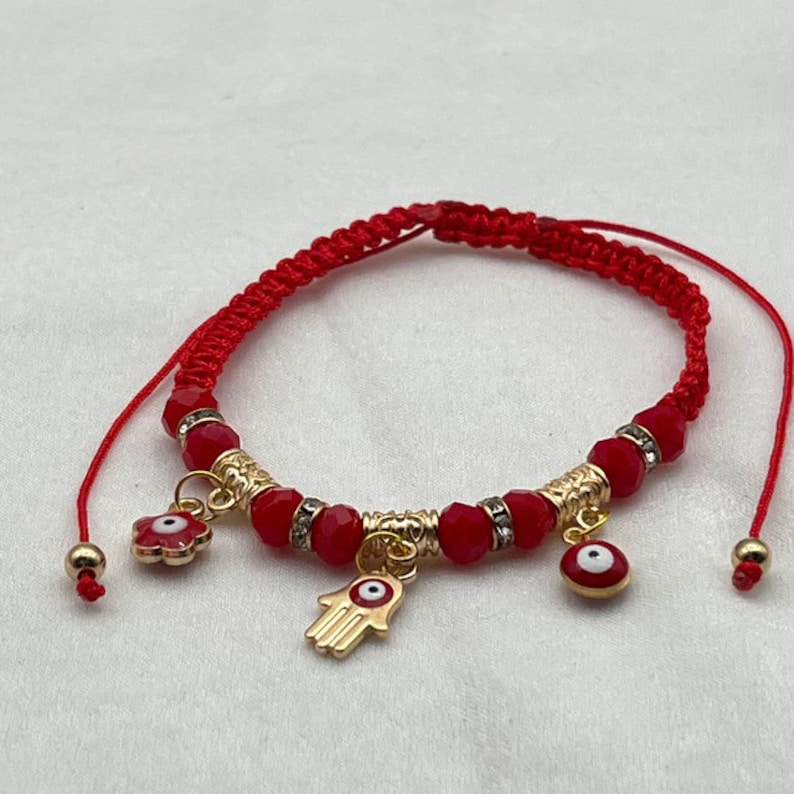 Evil Eye Flower Bracelet, Hand of Fatima, Bracelets for Women, Jewelry, Unique Gifts, Best ...