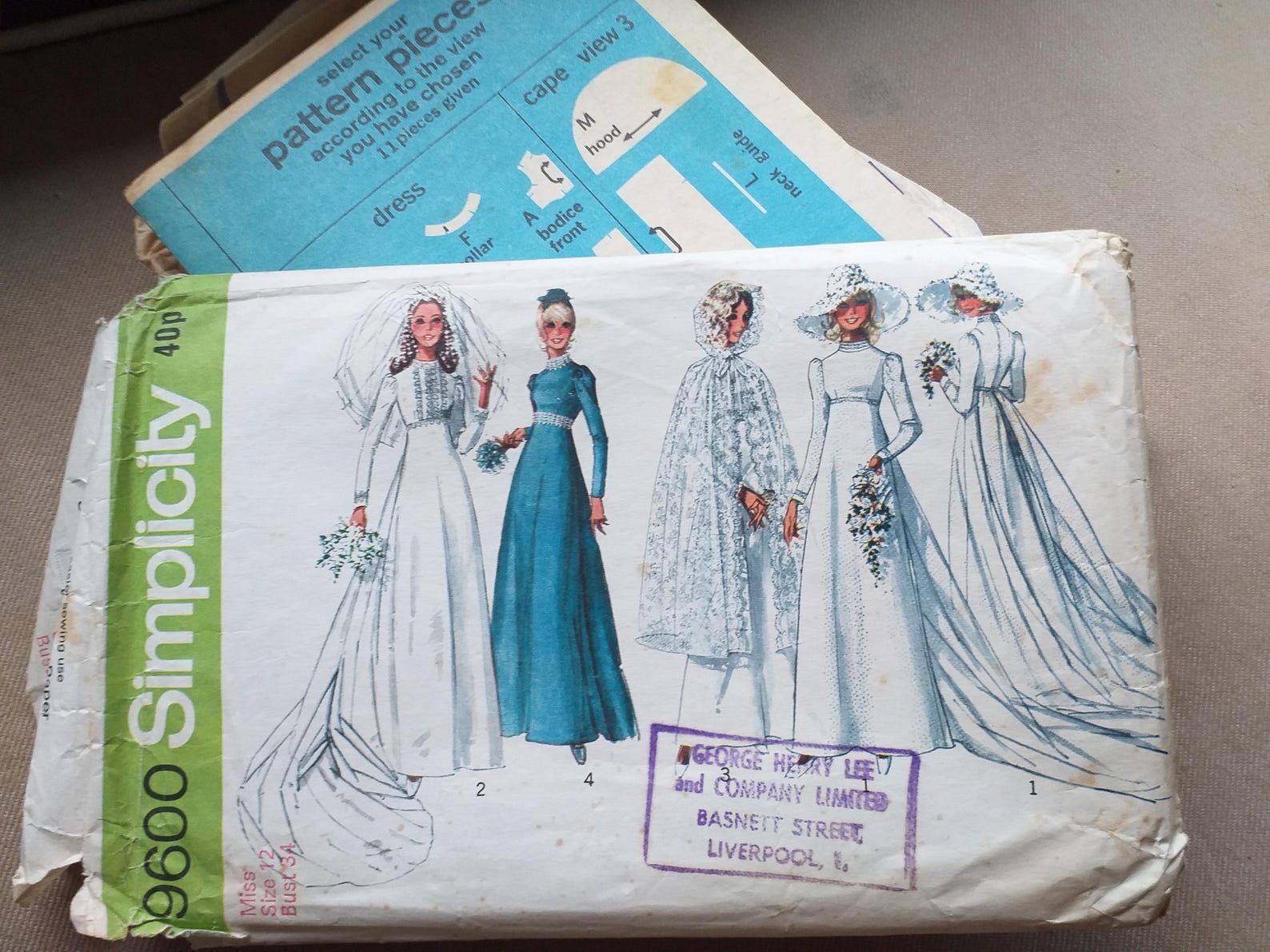 Simplicity 9600 70s Wedding/bridesmaid Dresses Bust 34 - Etsy