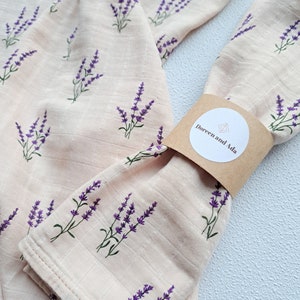 Baby Burp Cloth Lavender Sprig Muslin Square by Doreen and Ada - Etsy
