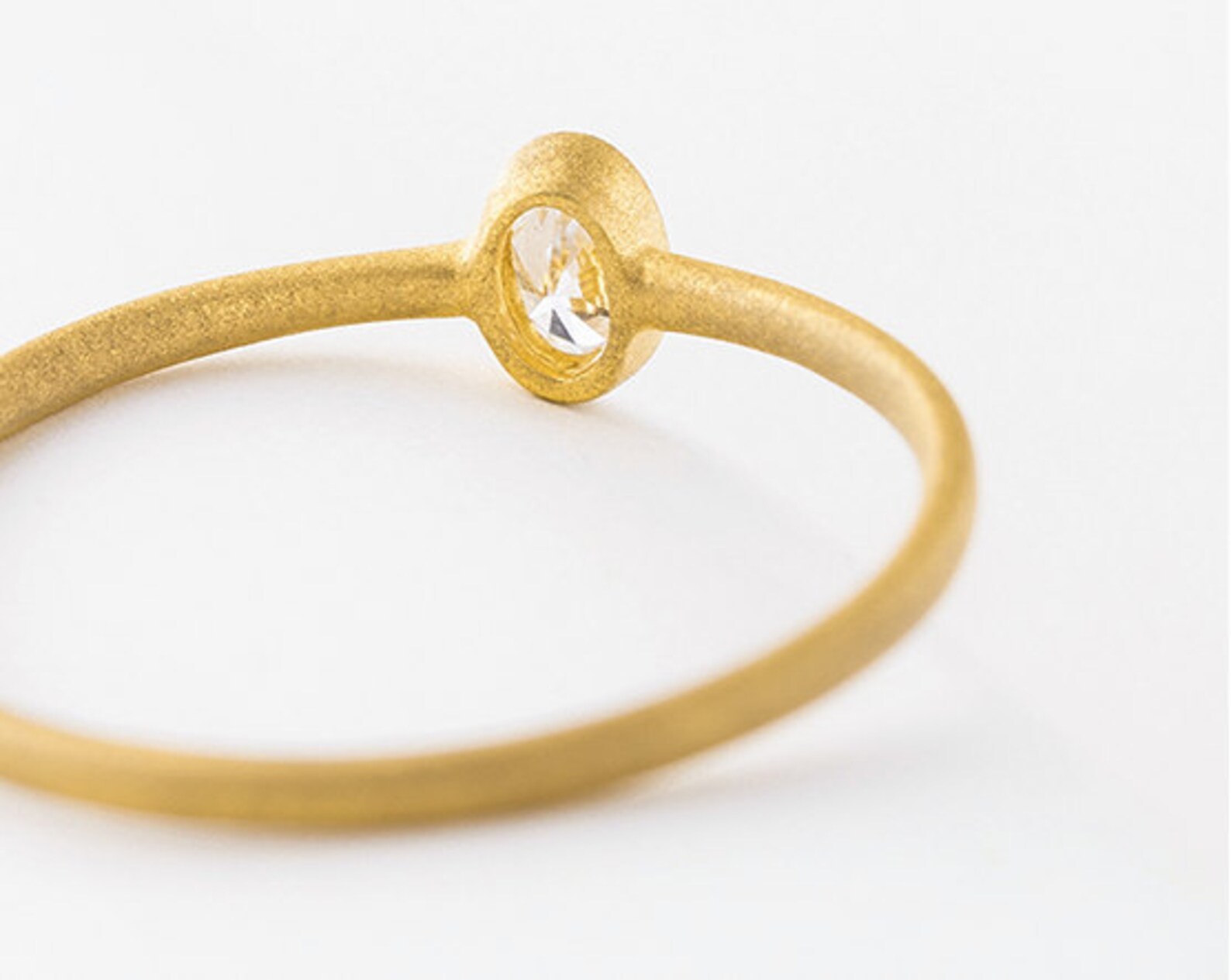 Delicate Diamond Ring in 14k Yellow Golddiamond Engagement - Etsy