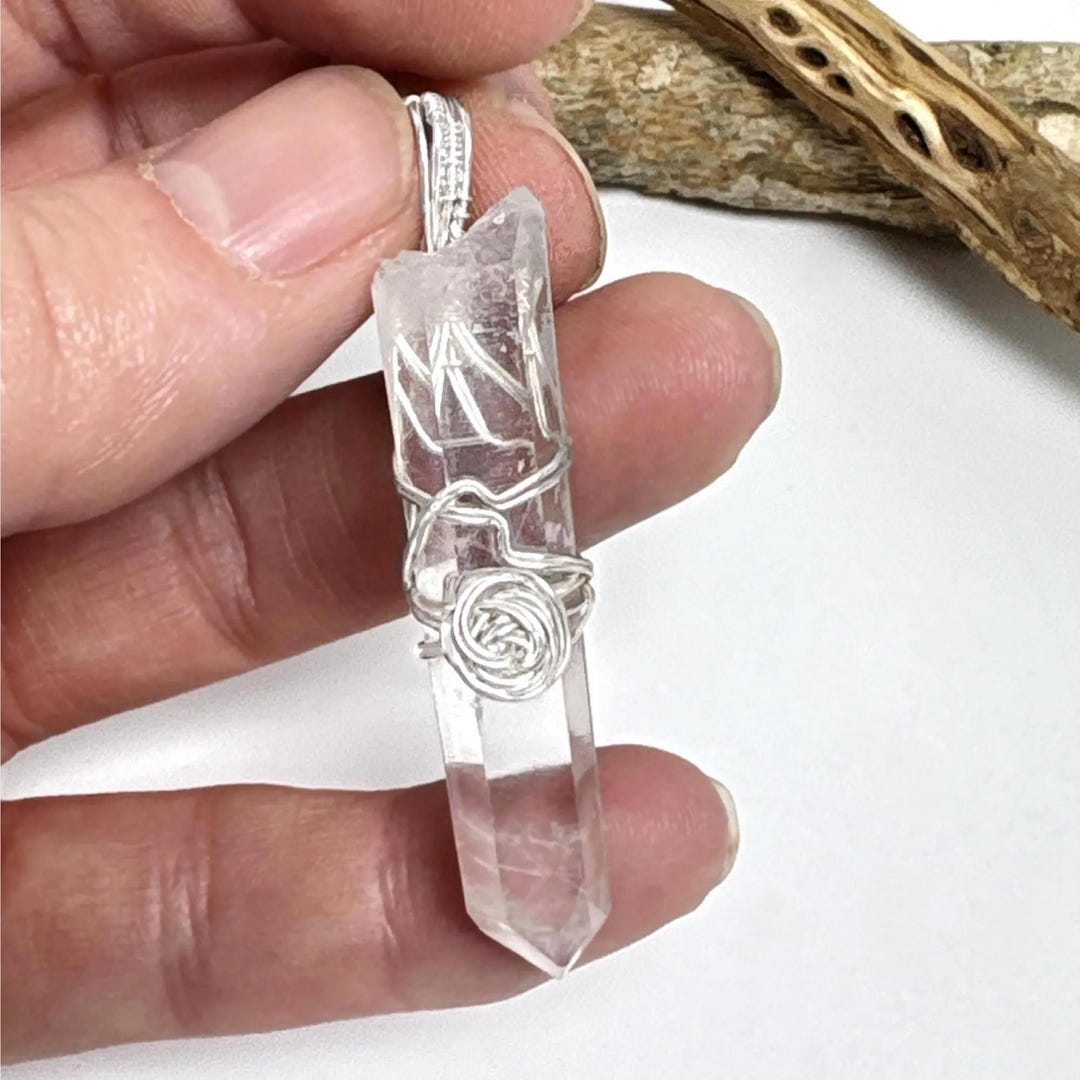 Colombian Optical Lemurian Quartz Crystal Pendant, #46L - Etsy
