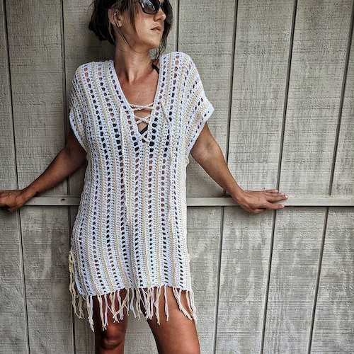 Beach Cover up PATTERN Crochet Bathing Suit Cover-up Swim - Etsy