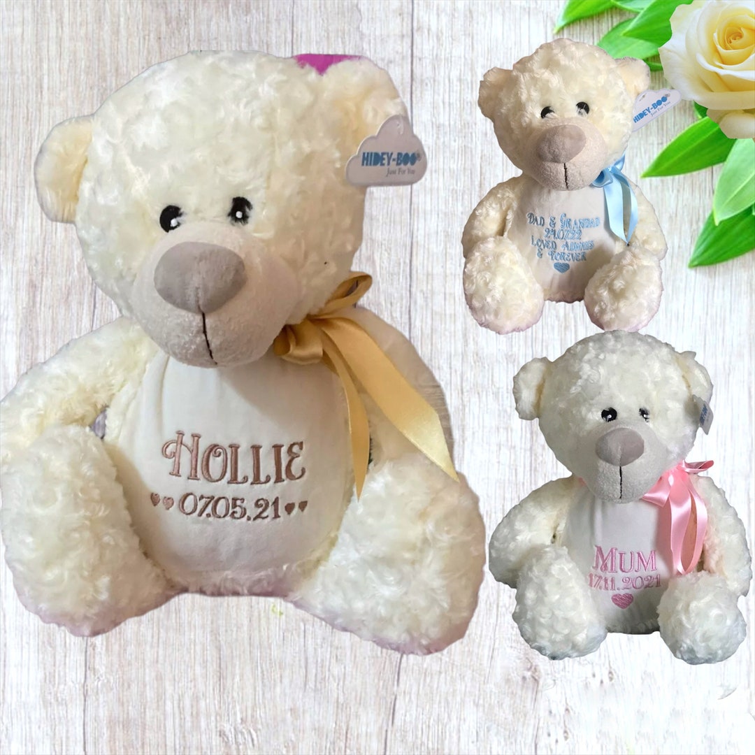 Personalised Ash Teddy Bear Memorial Keepsake Zipped On The - Etsy 日本