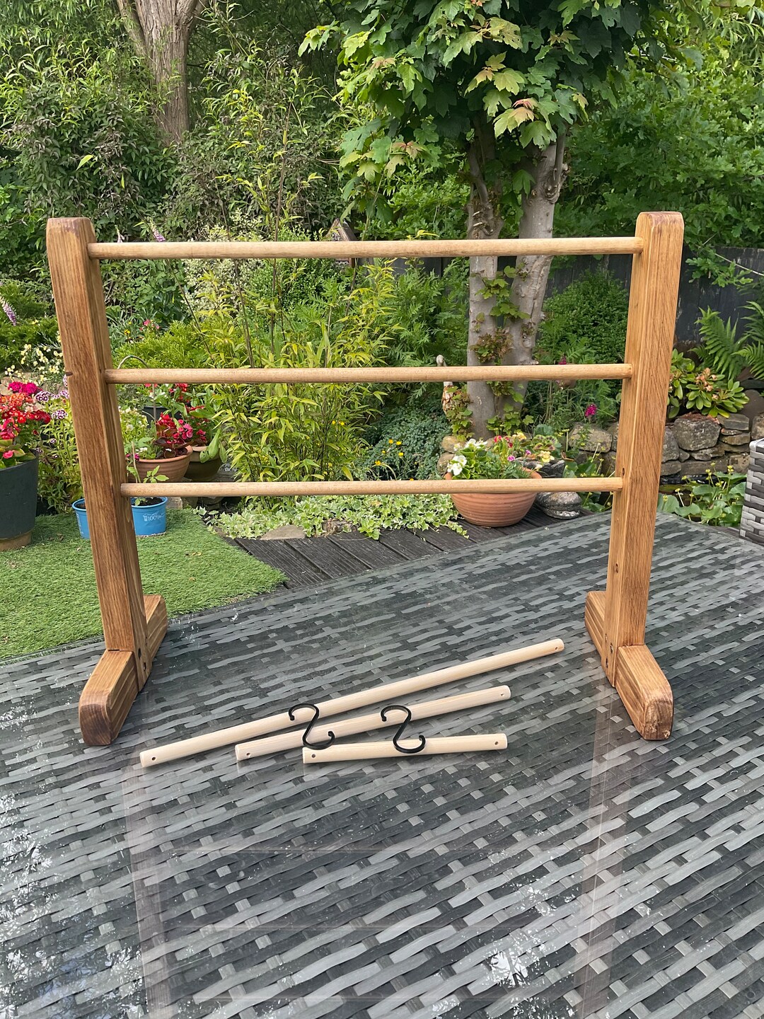 Macrame Table Top Stand and Accessories. Macrame Frame Stand and Three ...