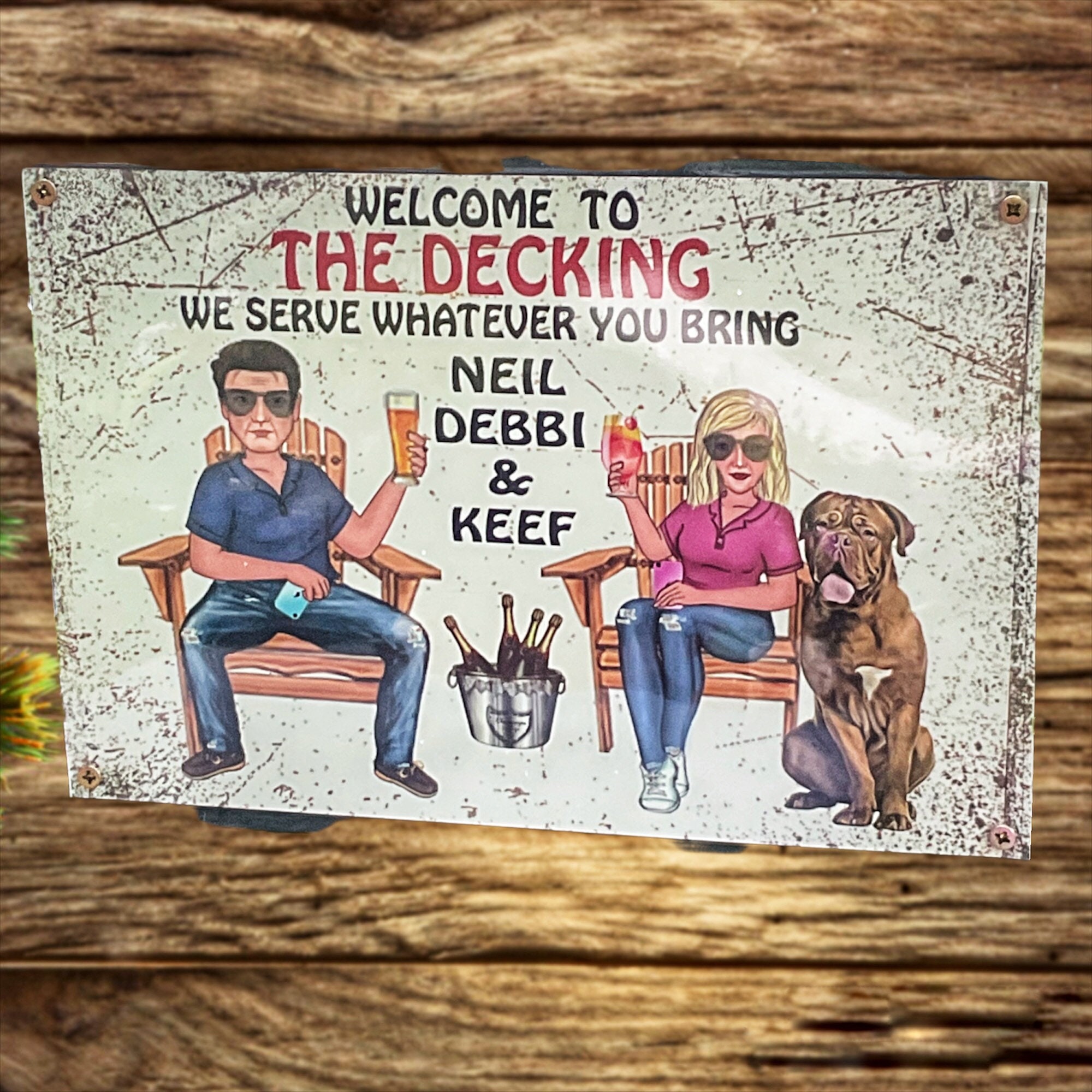 Personalised Garden Sign Metal 28x20cm Add up to Two Dogs - Etsy UK