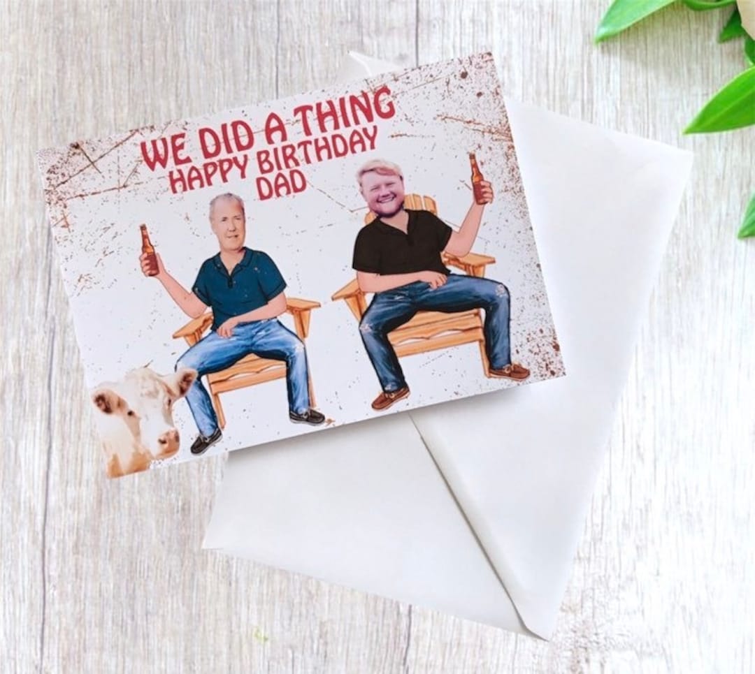 Personalised Birthday Card Jeremy Clarkson Kaleb and Pepper 6 X 4 - Etsy UK