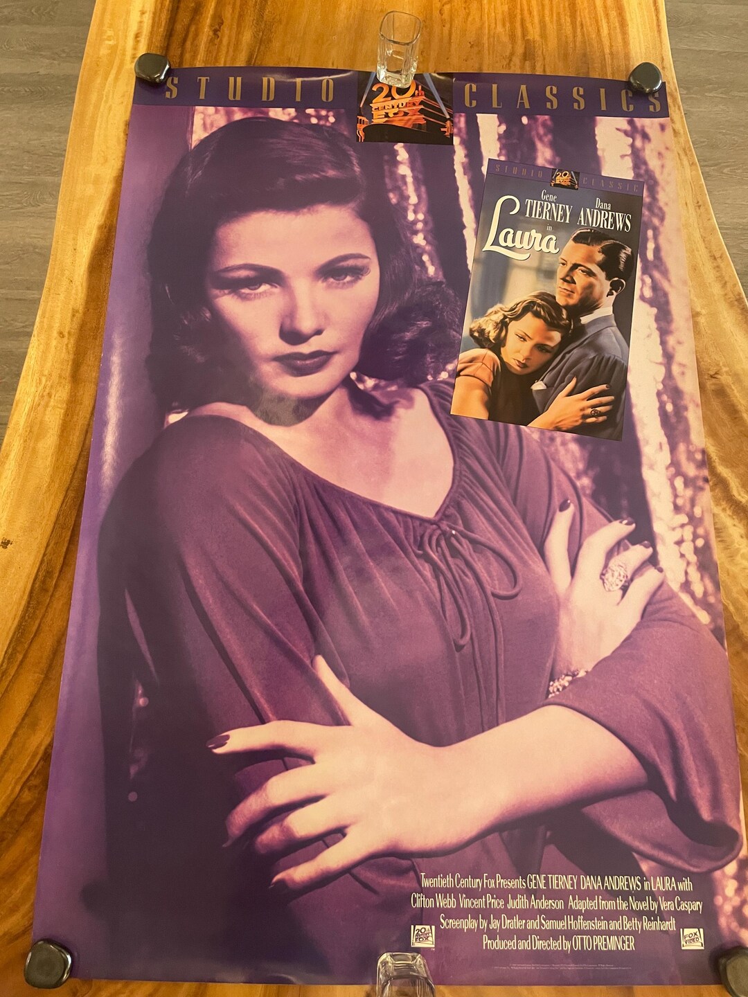 Laura Gene Tierney Studio Classics Vtg Poster 1972 - Etsy
