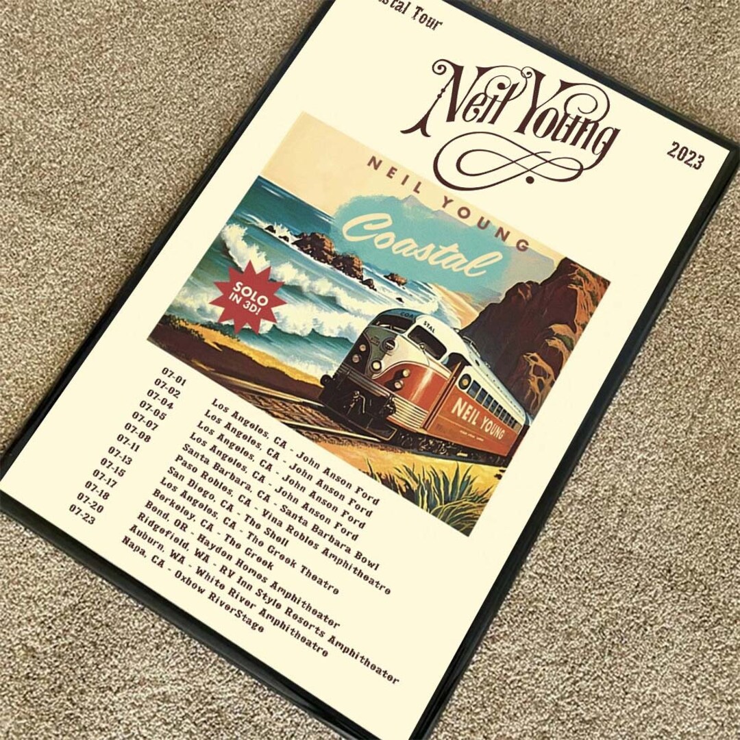Neil Young Coastal Tour 2023 Poster - Etsy