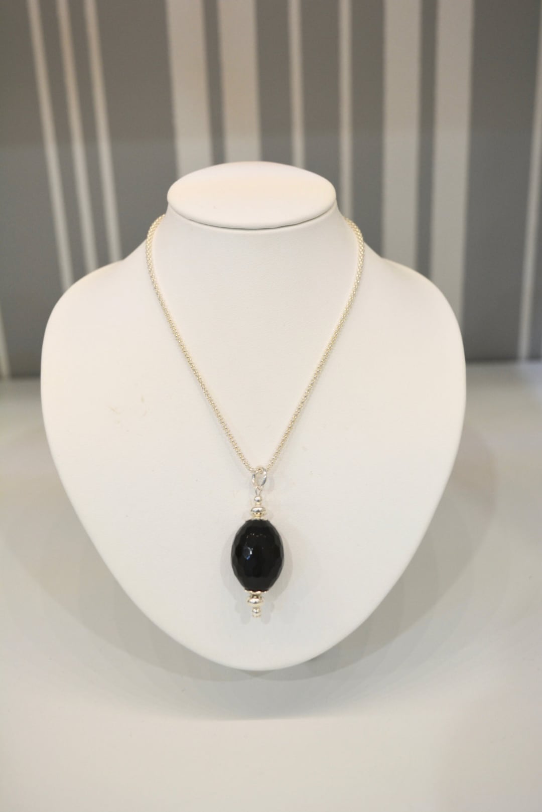 Necklace in Silver 925 and Onyx - Etsy UK