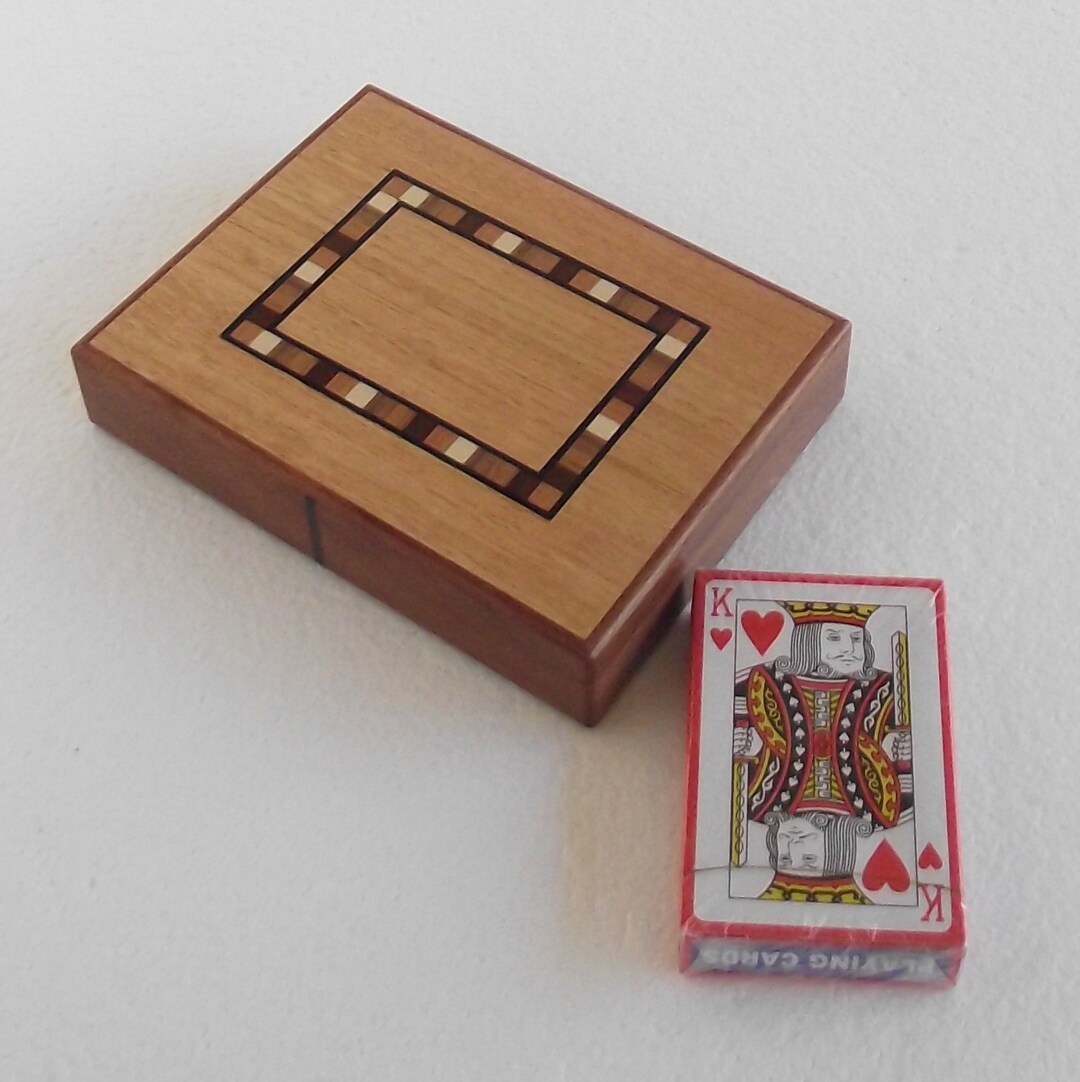 Hand Made Wooden Playing Card Box - Etsy