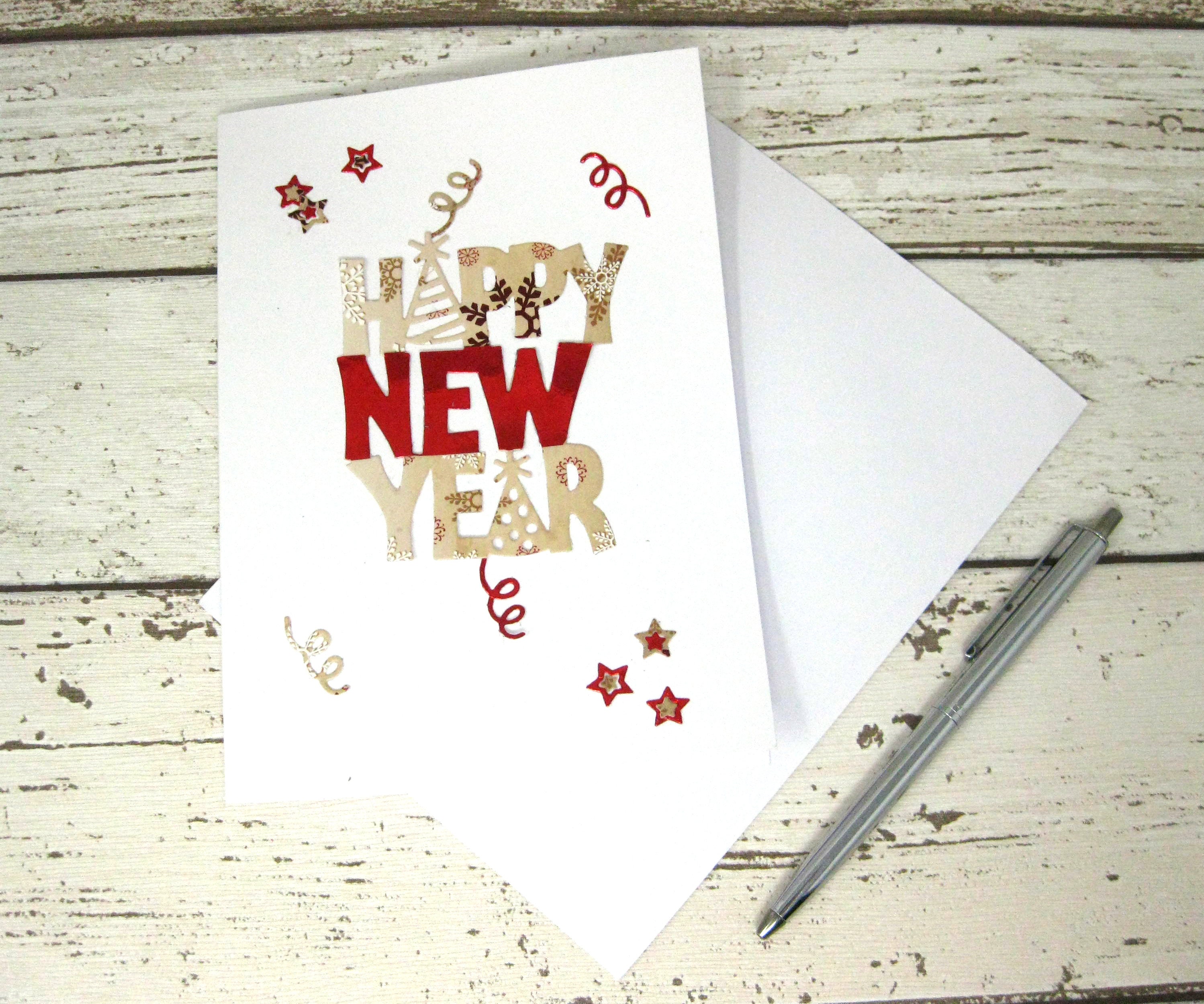New Years Card, New Years Cards, Holiday Card, Holiday Cards, Happy New ...