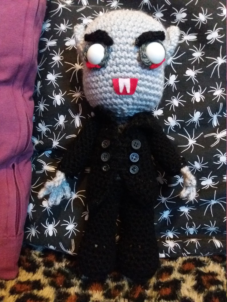 Nosferatu Count Orlok Vampire Crochet Stuffie Classic Horror - Etsy