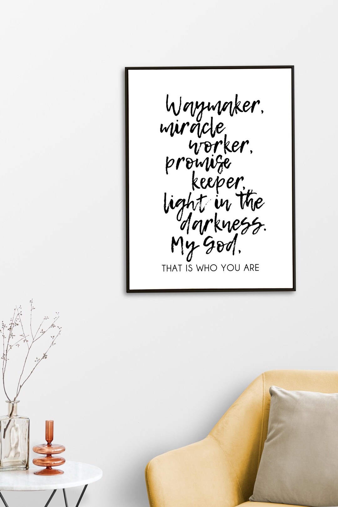 Waymaker Song Lyrics Decor, Instant Digital Download, Christian Worship ...