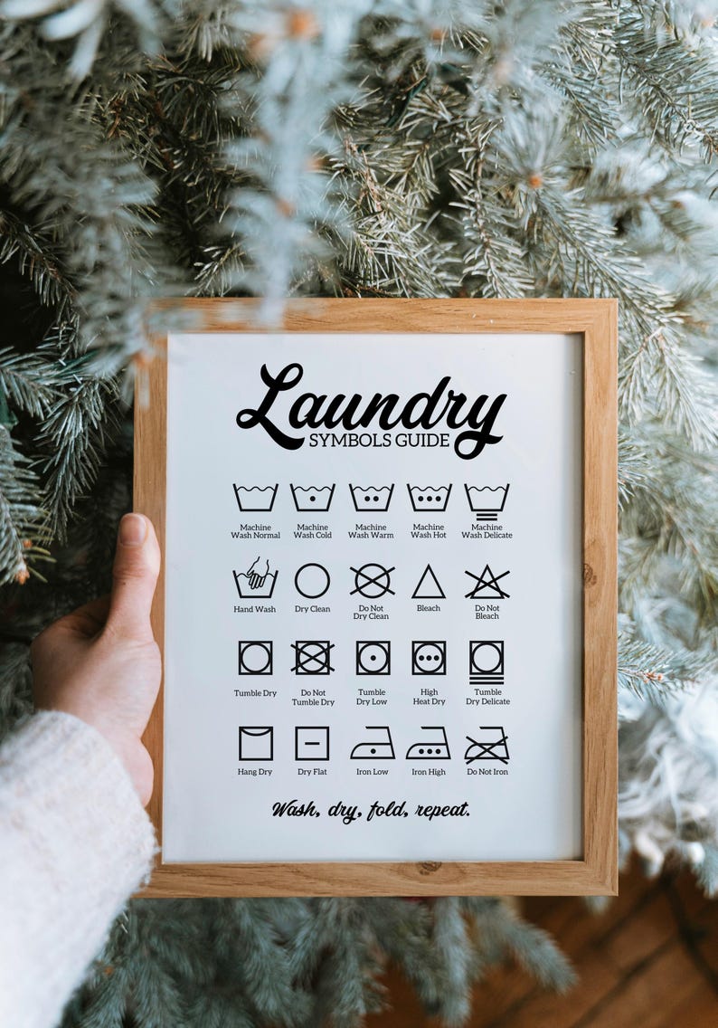 Laundry Symbols Printable, Laundry Room Decor, Digital Artwork - Etsy