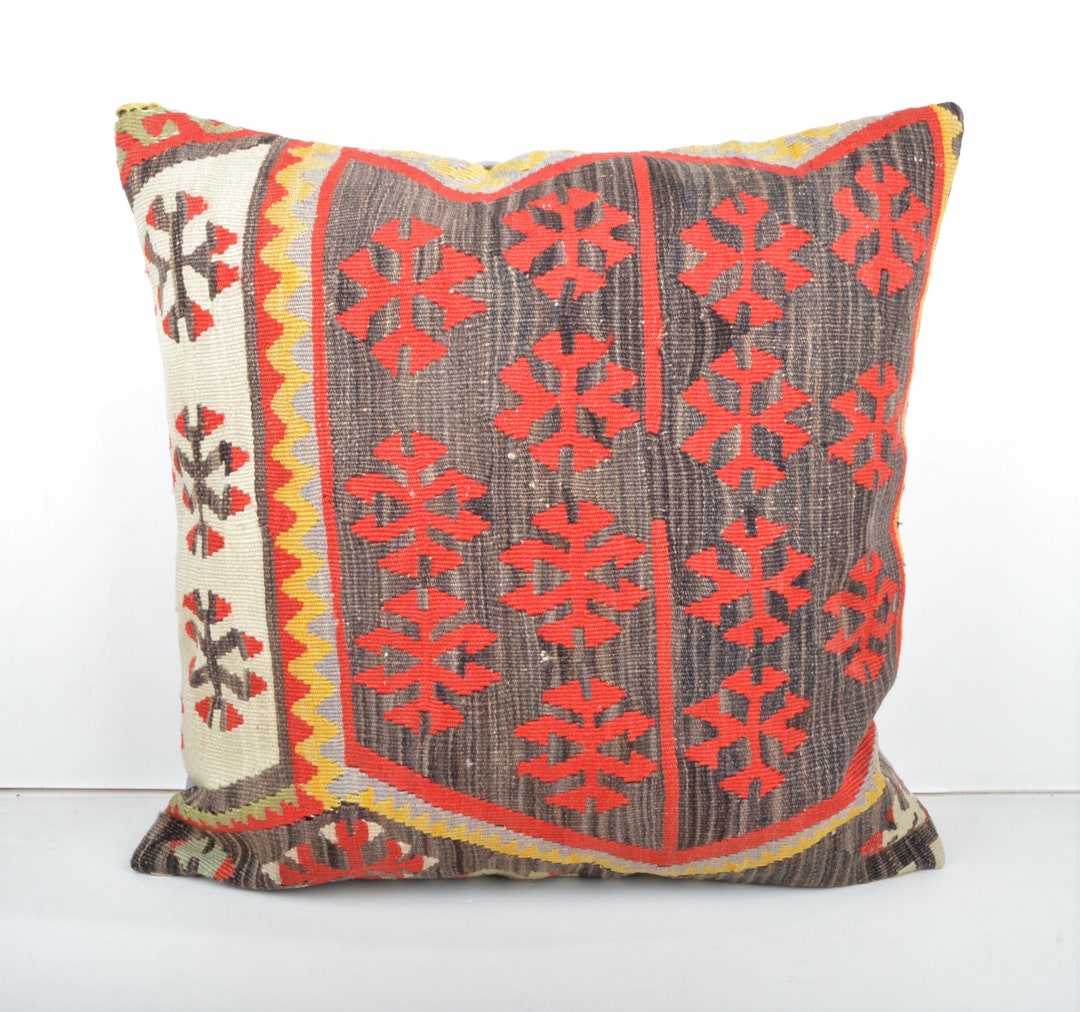 Large Pillow Cover, 60x60 Cm, Puffy Pillow Cover, Sofa Decor,ethnic Pillow Cover, Vintage ...