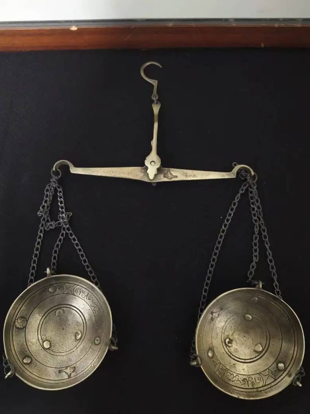 Brass Old Style Scales Otoman Empire Balance Beam Steelyard Scale ...