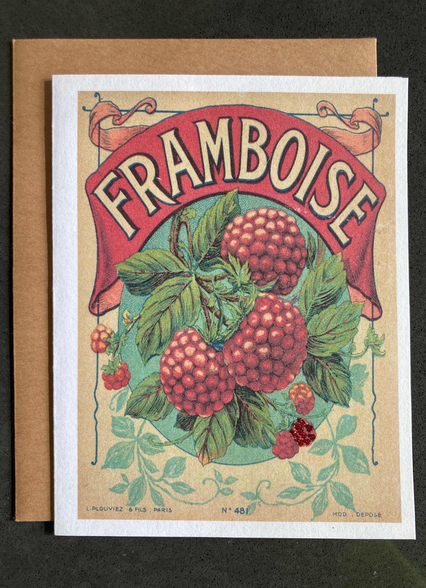 Set of Four Vintage Label Note Cards - Etsy