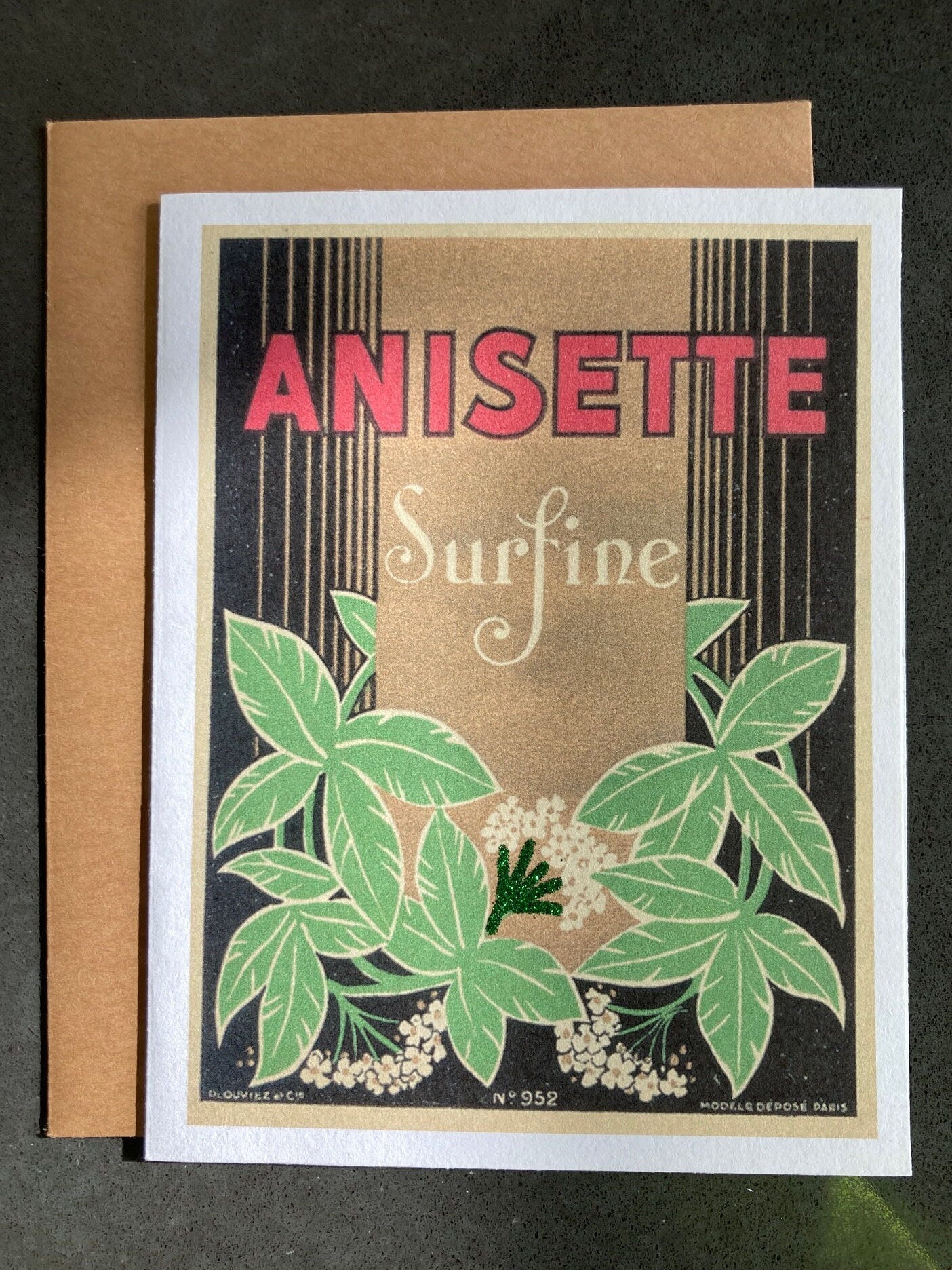 Set of Four Vintage Label Note Cards - Etsy
