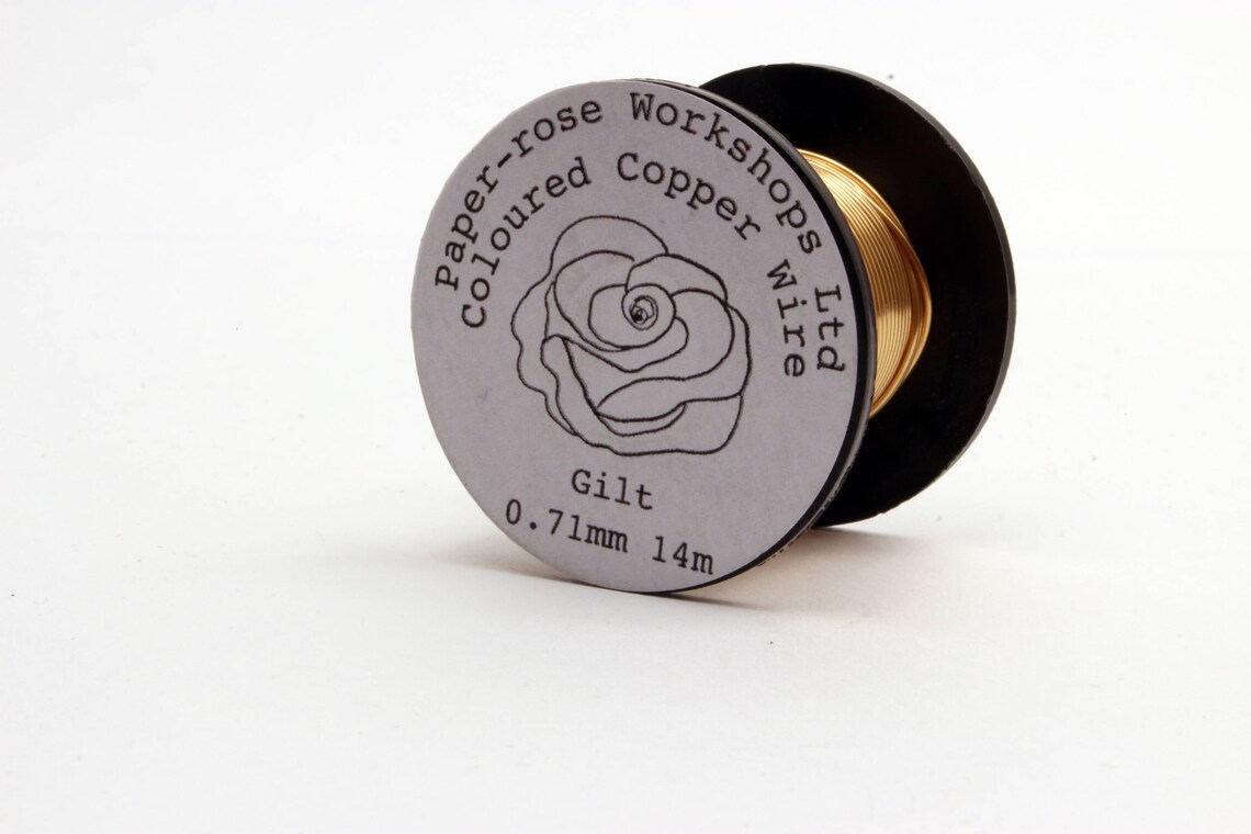 Gilt (gold) Coloured Copper Wire, 0.71mm Thickness, 14m Length. for ...