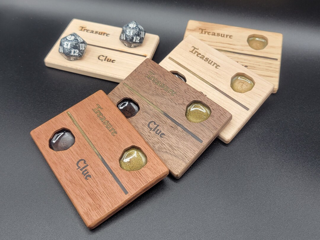 Magic the Gathering Commander Treasure and Clue D20 Token Counter Tray ...