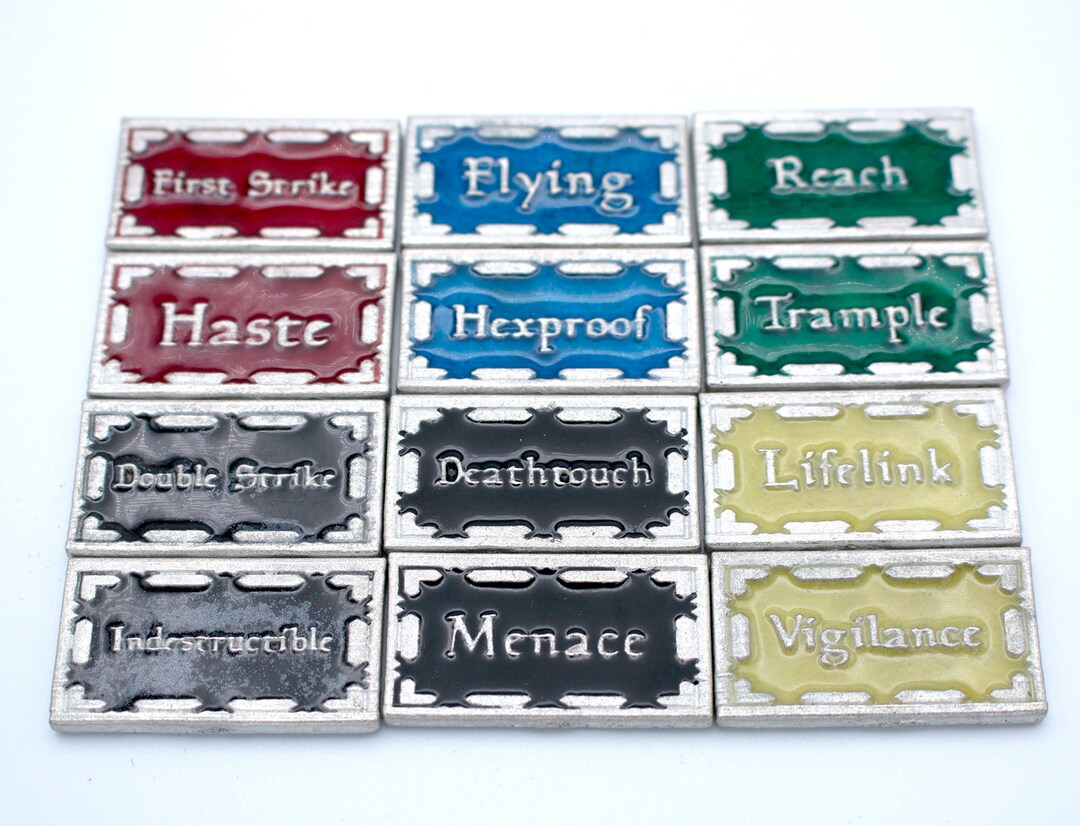 Magic the Gathering Ability, Metal MTG Counters, Ikoria Tokens - Etsy