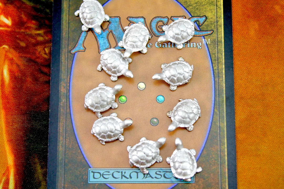 Set of Ten Turtle MTG Counters, Magic the Gathering, Trading Card Games ...