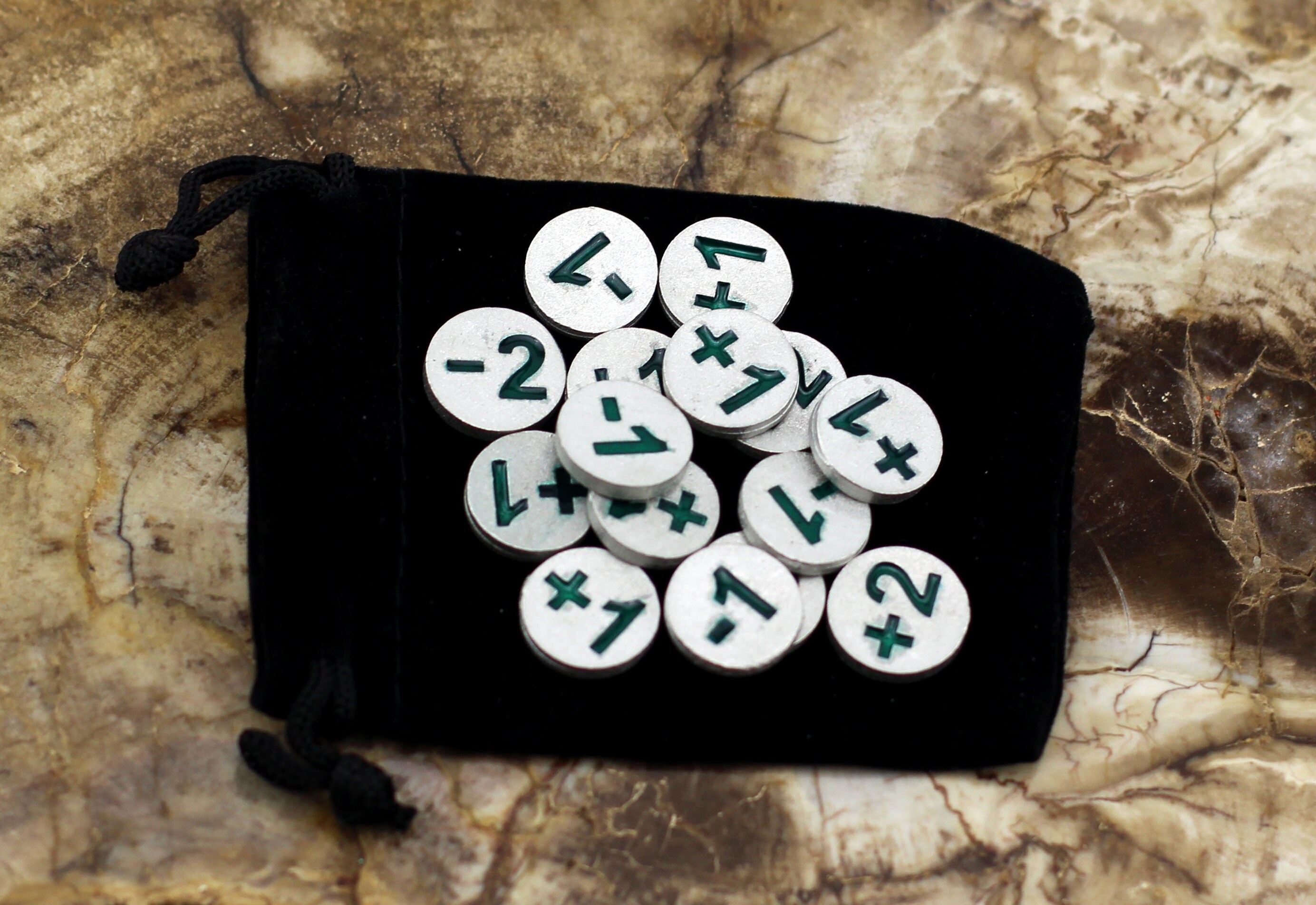 12 1/1 And 3 2/2 MTG Counters With Green Resin Magic The | Etsy