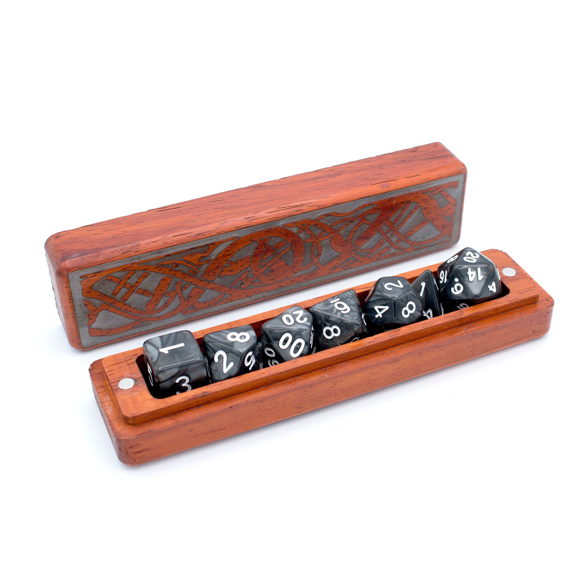Padauk Norse Viking Dice Box and Dice Set D&D Dice Sleeve - Etsy