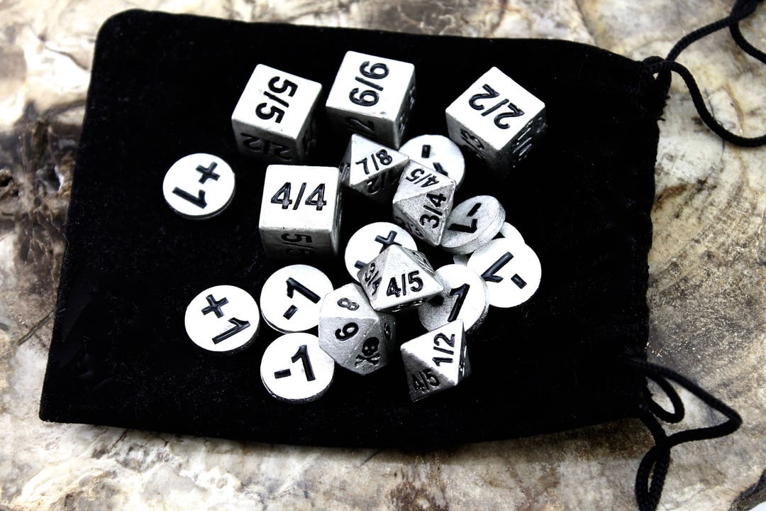 Magic the Gathering Counter and Dice Set With Black Resin, MTG, Trading ...