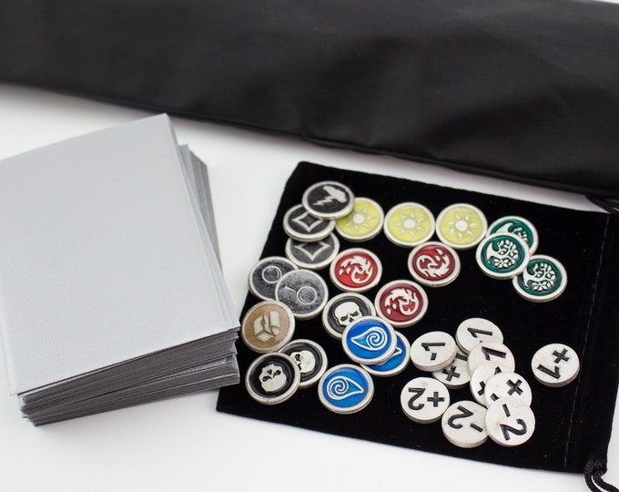 Magic the Gathering Mana Symbol and Postive/negative Counter Set, MTG ...