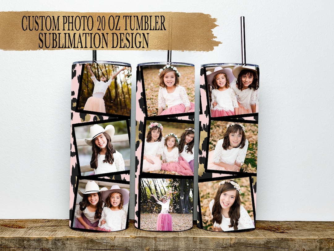 Photo Tumbler Sublimation Design, 20 OZ Polaroid Tumbler Sublimation ...