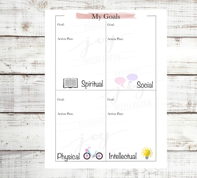 Child and Youth Goal Sheets Children and Youth Goal - Etsy