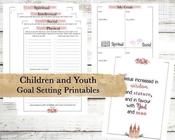 Child and Youth Goal Sheets Children and Youth Goal - Etsy