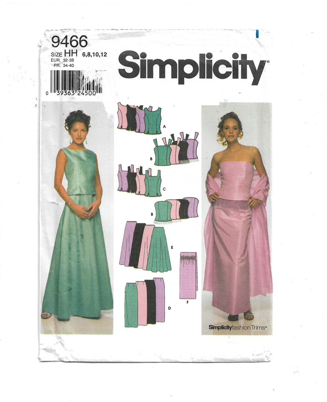 Simplicity SEWING PATTERN #9466 for Misses' Tops, Skirts, Wrap for ...