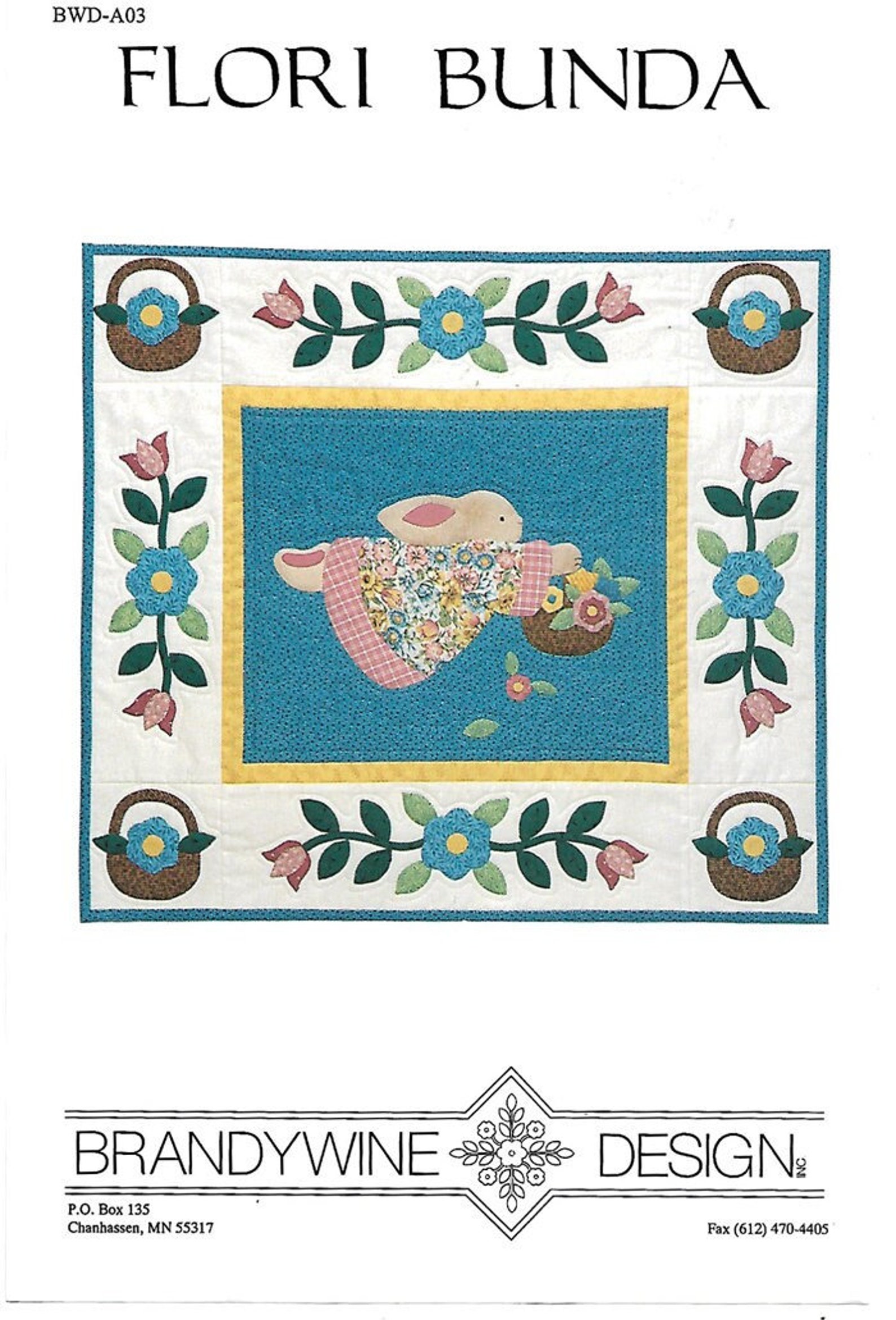 Quilting Kit - FLORI BUNDA, the Flying Bunny by Brandywine Designs ...
