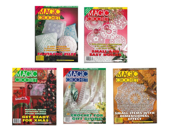 MAGIC CROCHET Magazines - Back-issues 1994 to 1995, Crochet Patterns ...