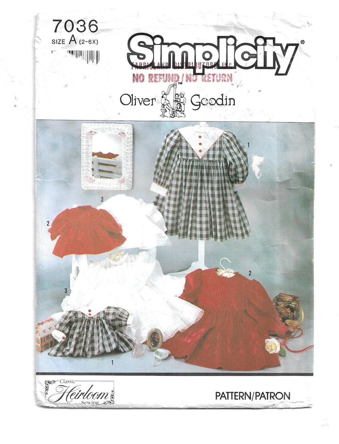Simplicity SEWING PATTERN for Girl's & Doll's Dress, Sizes 2-6X ...