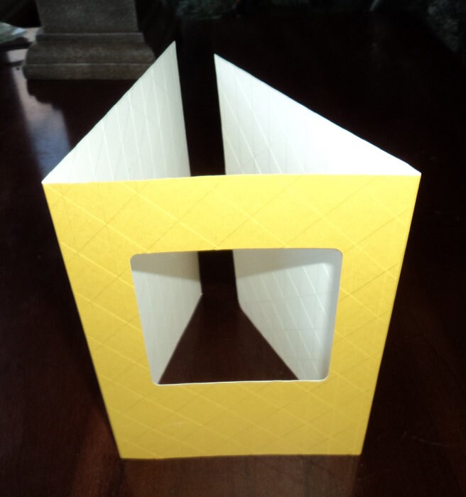 Tri-fold APERTURE Card Choice of 24 Colors and 8 Cutout Shapes, Triple ...