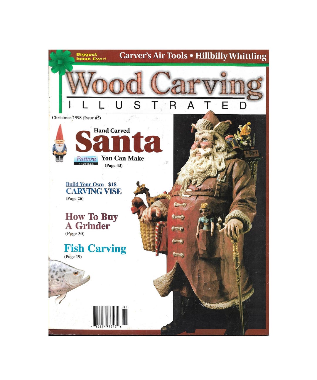 Magazine WOOD CARVING ILLUSTRATED Back Issue Christmas 1998 5, Patterns ...
